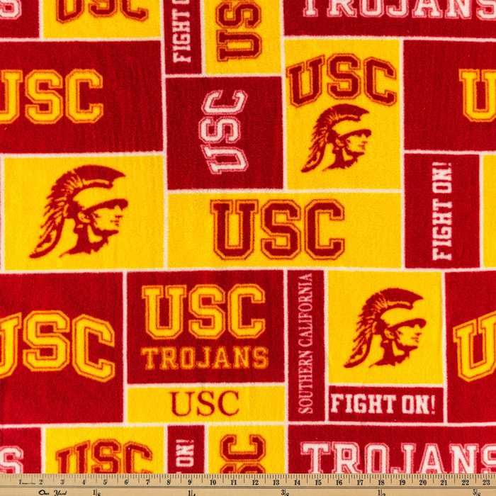 USC Block Collegiate Fleece Fabric | Hobby Lobby | 131946